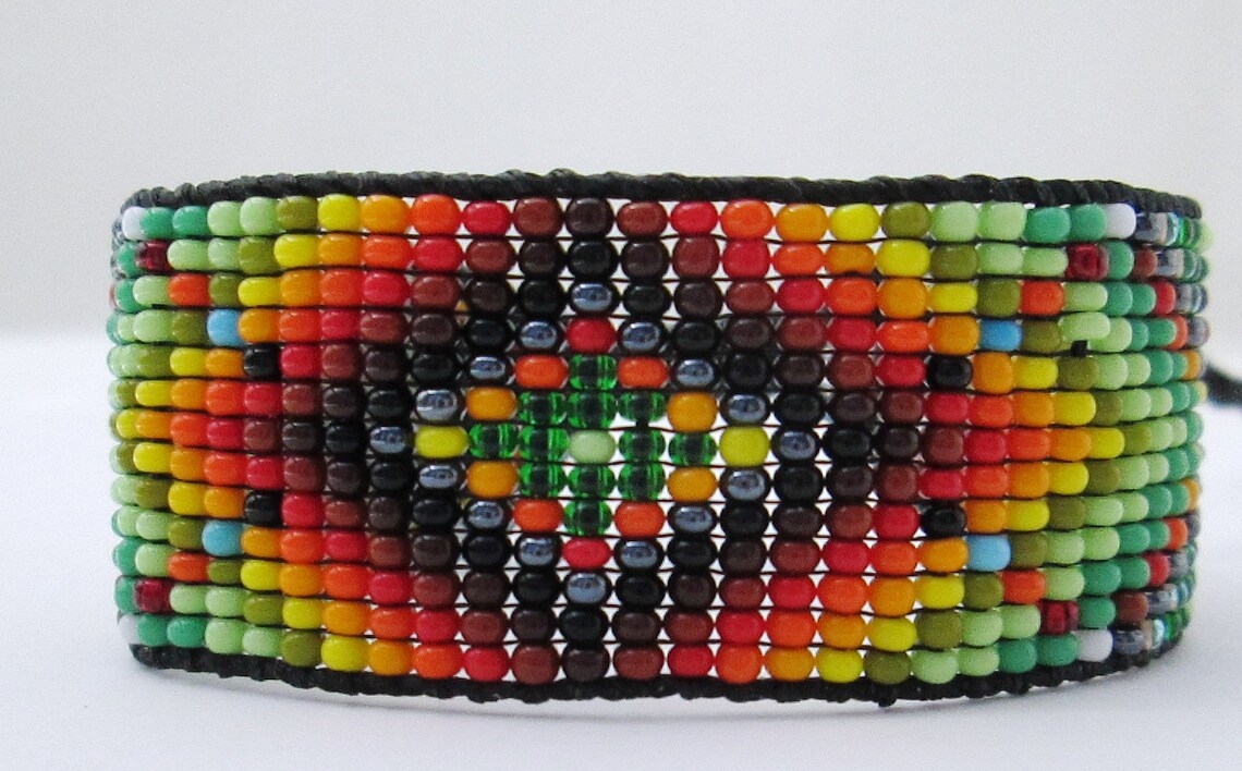 Huichol Native American Inspired Beaded Bracelet or Anklet - Etsy