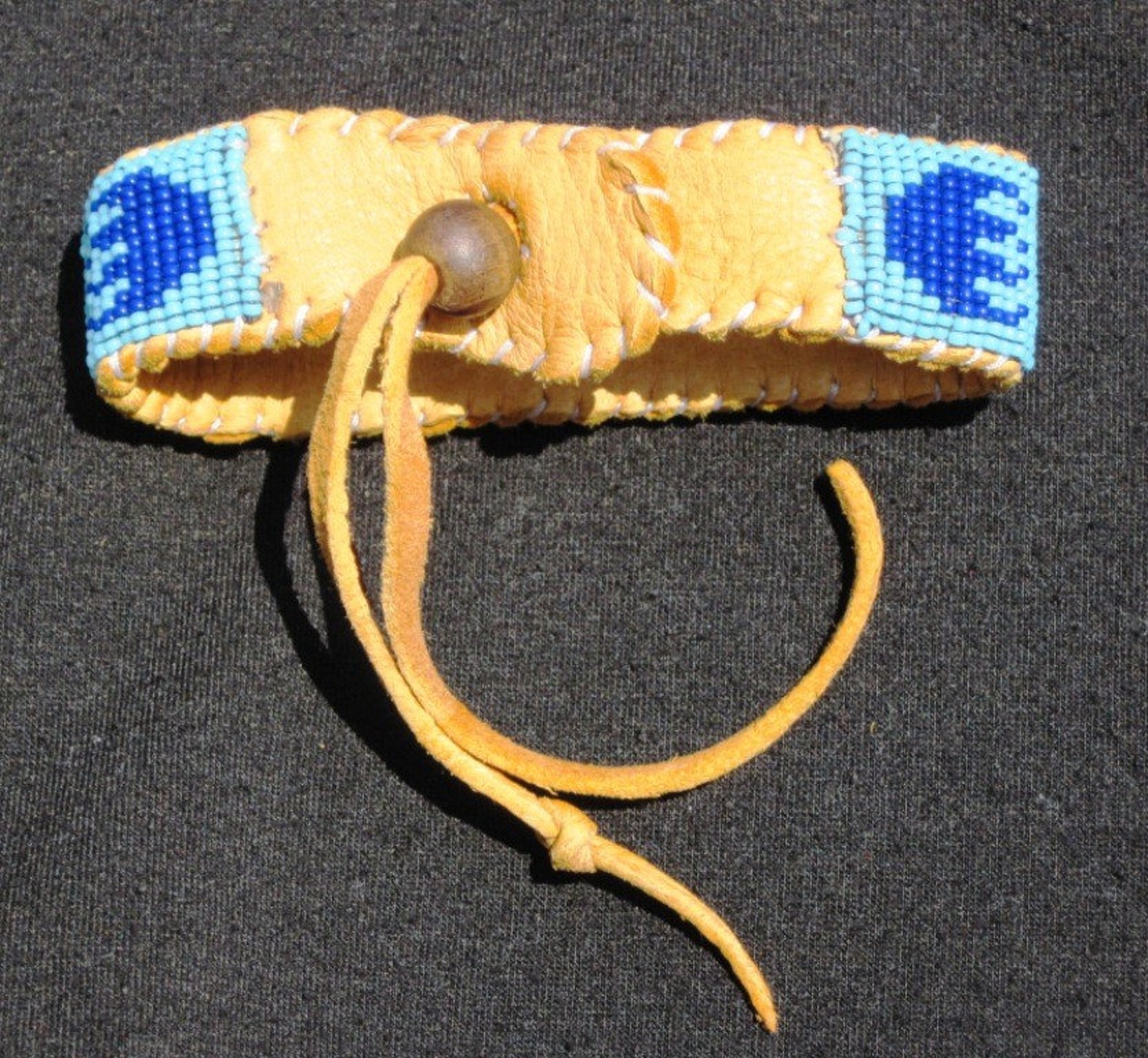 Native American Wetland Style Inspired Beaded Deer Hide Cuff - Etsy