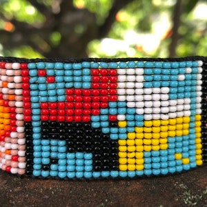 Beaded Chakana Incan Cross, Sun and Moon Beaded Bracelet - Etsy