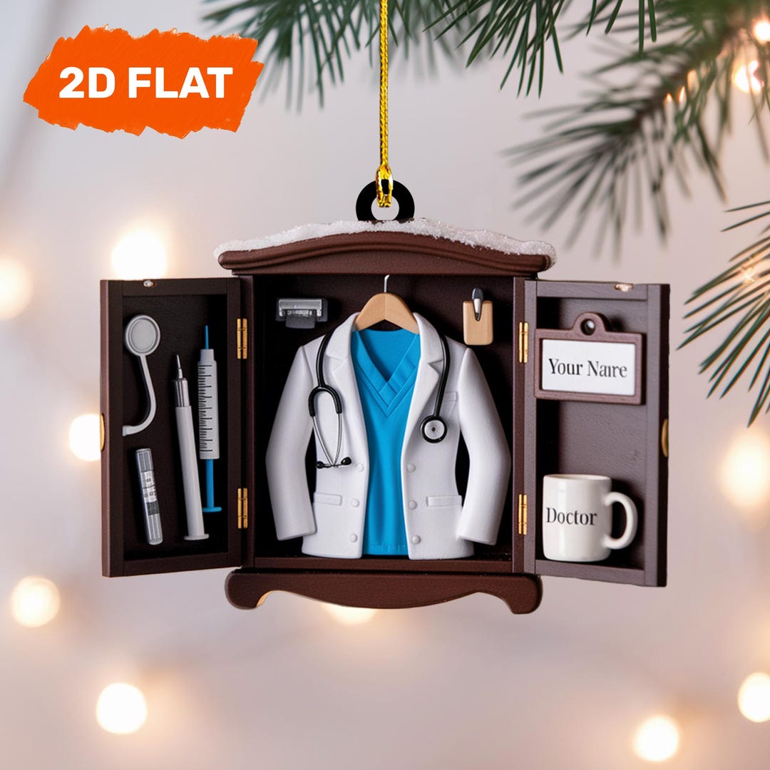 Doctor Christmas Ornament With Medical Tools and Stethoscope ...