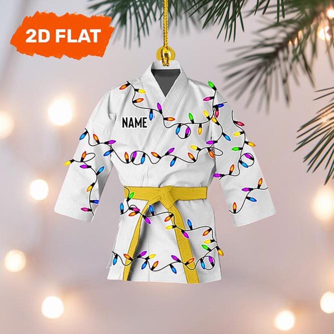 Personalized Karate Gi Ornament Custom Christmas Decor With Name and ...