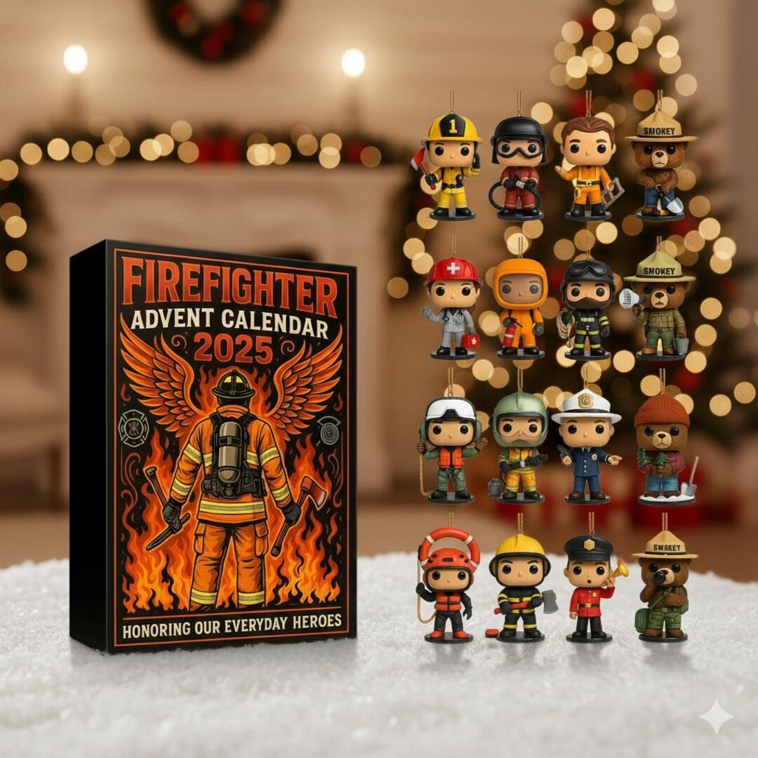 Firefighter Advent Calendar 2025 – 24 Mini Hero Figurine Ornaments Set ...