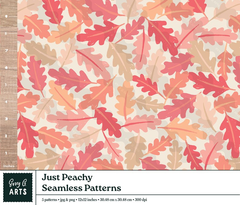 INSTANT DOWNLOAD - SEAMLESS Digital Pattern Bundle - Just Peachy - Etsy