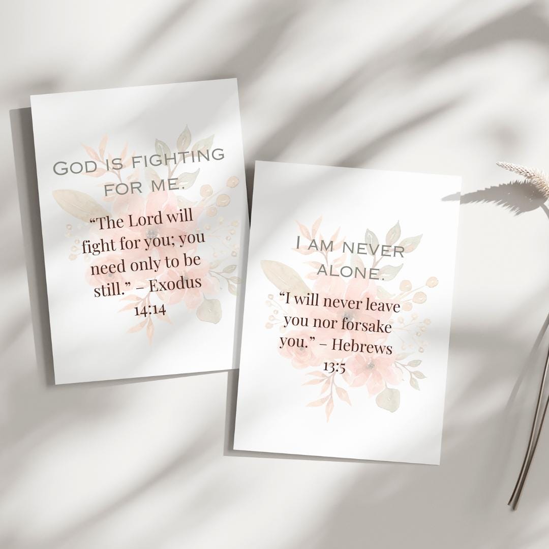 20 Printable Christian Affirmation Cards | Inspirational Bible ...