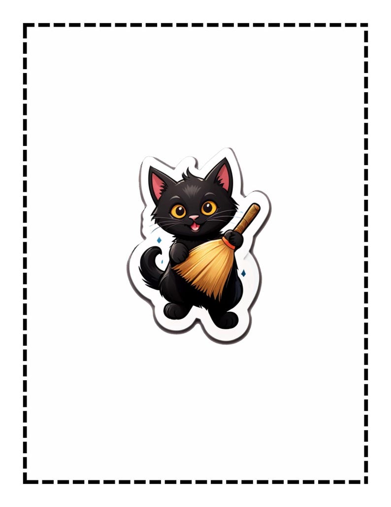 Cute Halloween Stickers- Animal Theme Designs, Printable, Digital ...