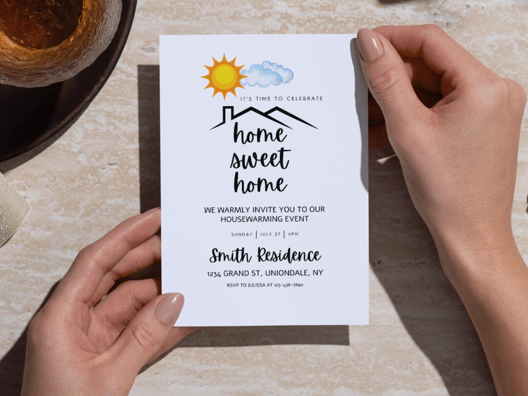 Editable Digital House Warming Invitation, House Warming Party, Modern ...