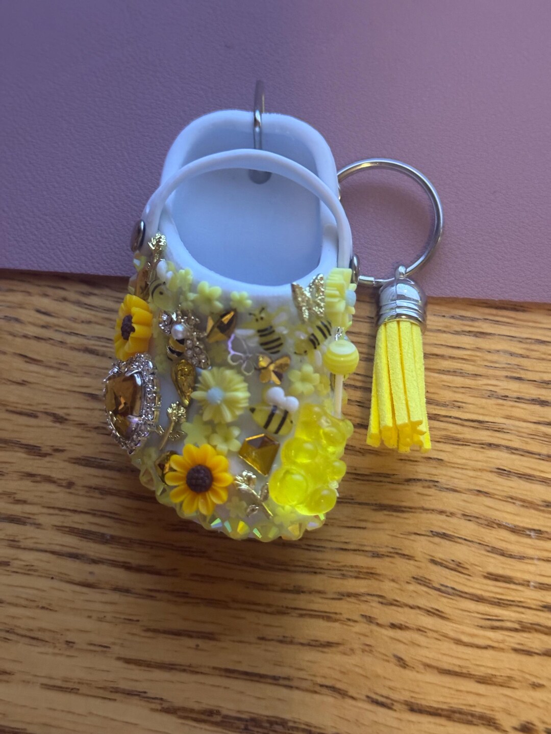 Yellow Mini Croc Keychain - Etsy