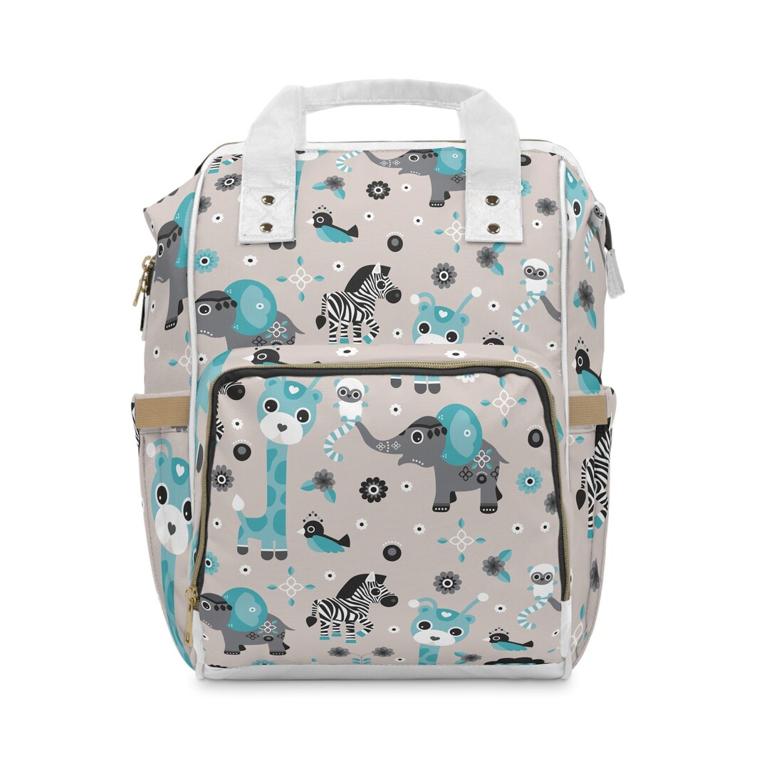 Cute Animal Print Diaper Backpack - Stylish Baby Bag, Adjustable Travel ...