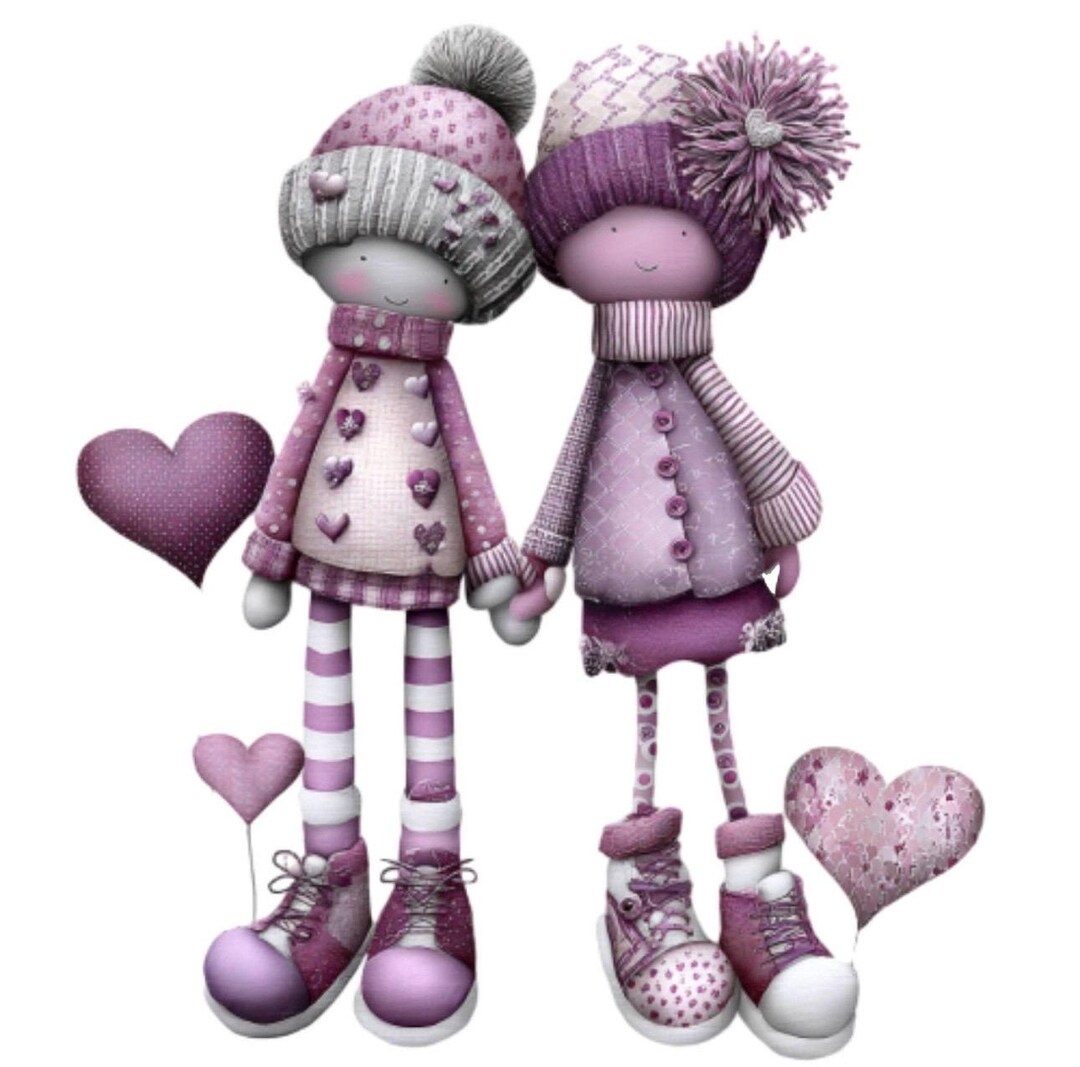 Purple Lankey Family, PNG - Etsy