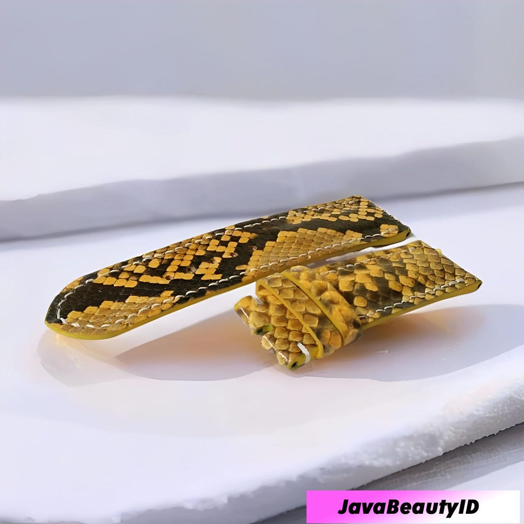 Handmade Genuine Python Snake Skin Watch Strap Elegant and Comfortable ...