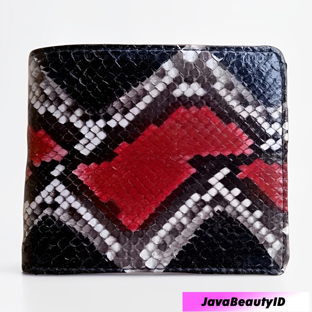 Unique Multicolor Python Skin Wallet – Genuine Leather, Python Skin ...