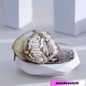 Natural Genuine Python Snake Skin Hat Elegant and Unique,python Leather ...