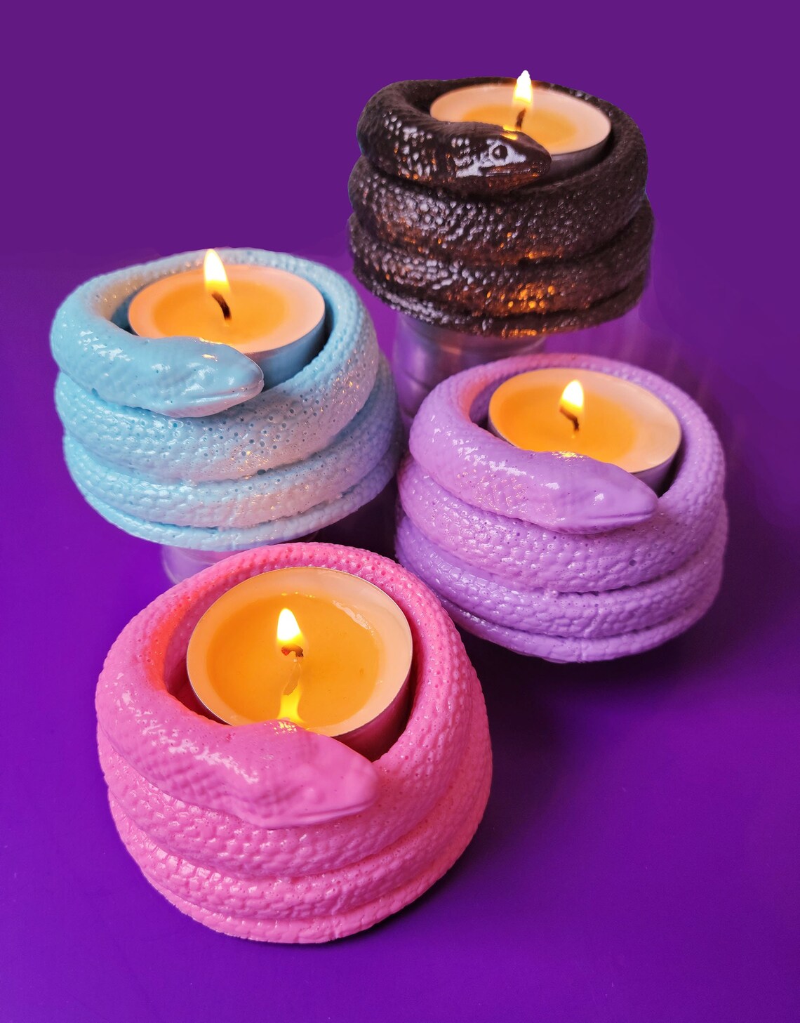 Snake Candle Holder/tealight Candle Holder/cute Pastel - Etsy