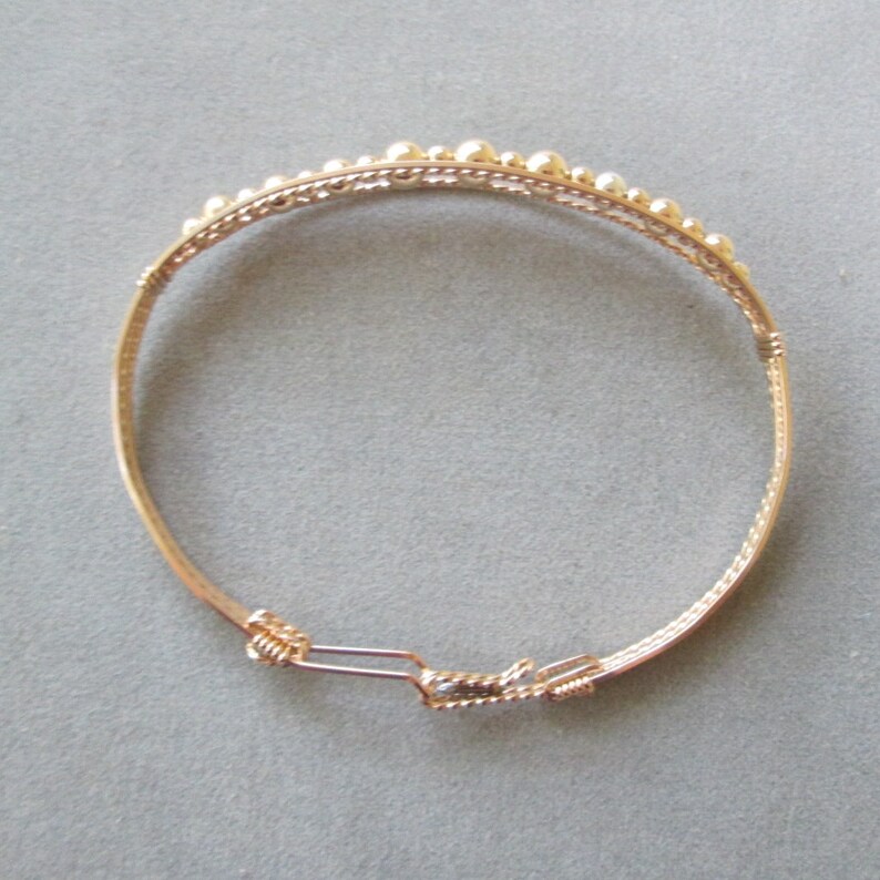 Gold Wire-wrapped Bracelet 14K Gold-filled Wire and Beads - Etsy