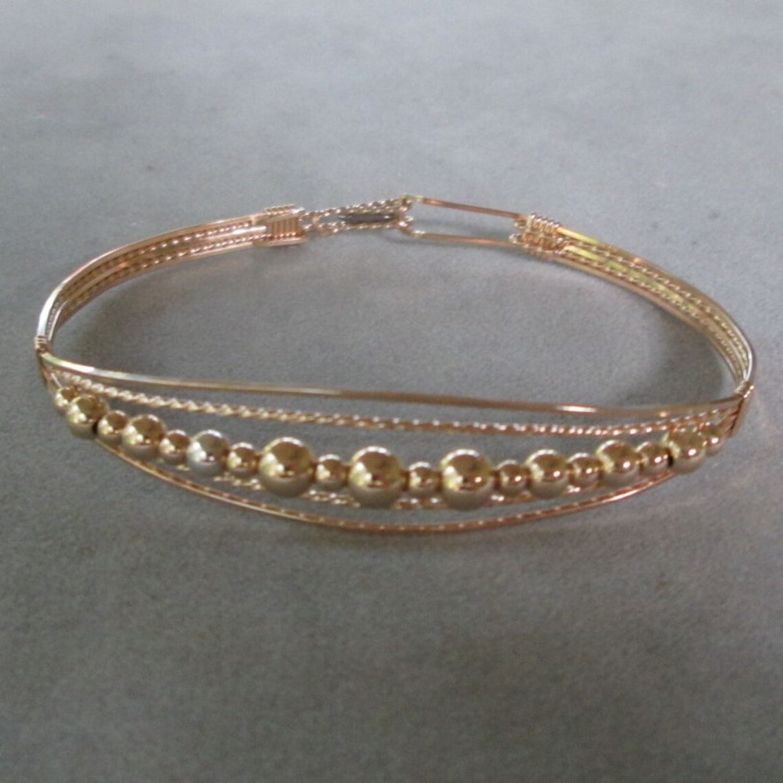 Gold Wire-wrapped Bracelet 14K Gold-filled Wire and Beads - Etsy