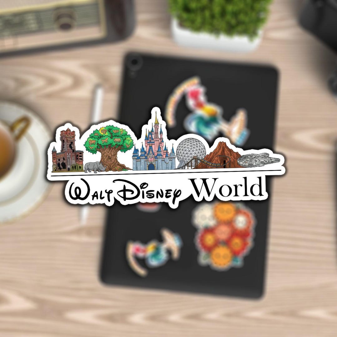 Walt Disney World All Parks Skyline Sticker - Etsy