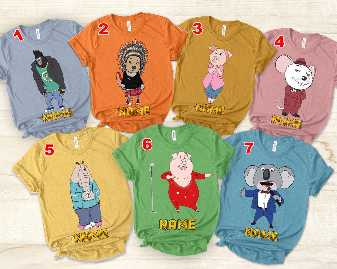 Personalized Sing Movie Birthday T-shirt - Group Matching Tee - Etsy