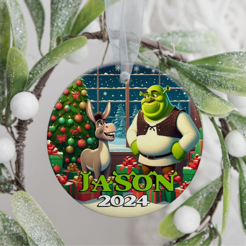 Personalized Shrek Christmas Ornament, Custom Movie Gift - Etsy