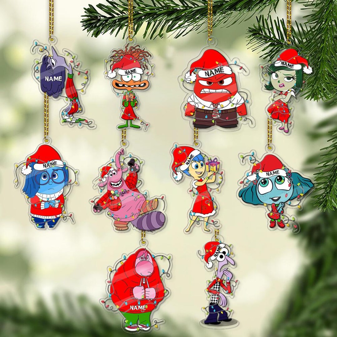 Personalized Inside Out 2 Christmas Ornament, Custom Family Tree Decor ...