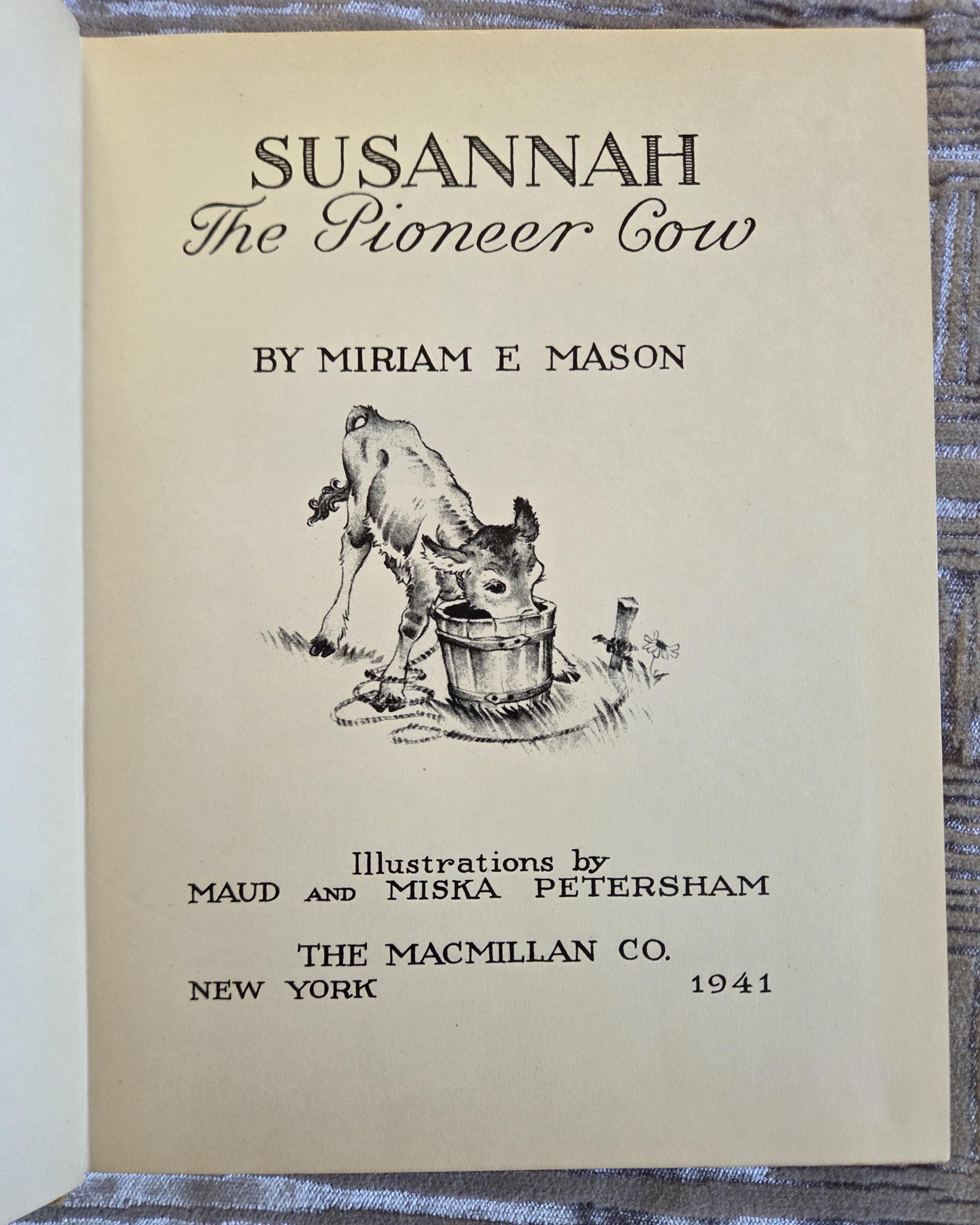 Susannah the Pioneer Cow 1941 FIRST Hc Dustjacket Maud Petersham - Etsy