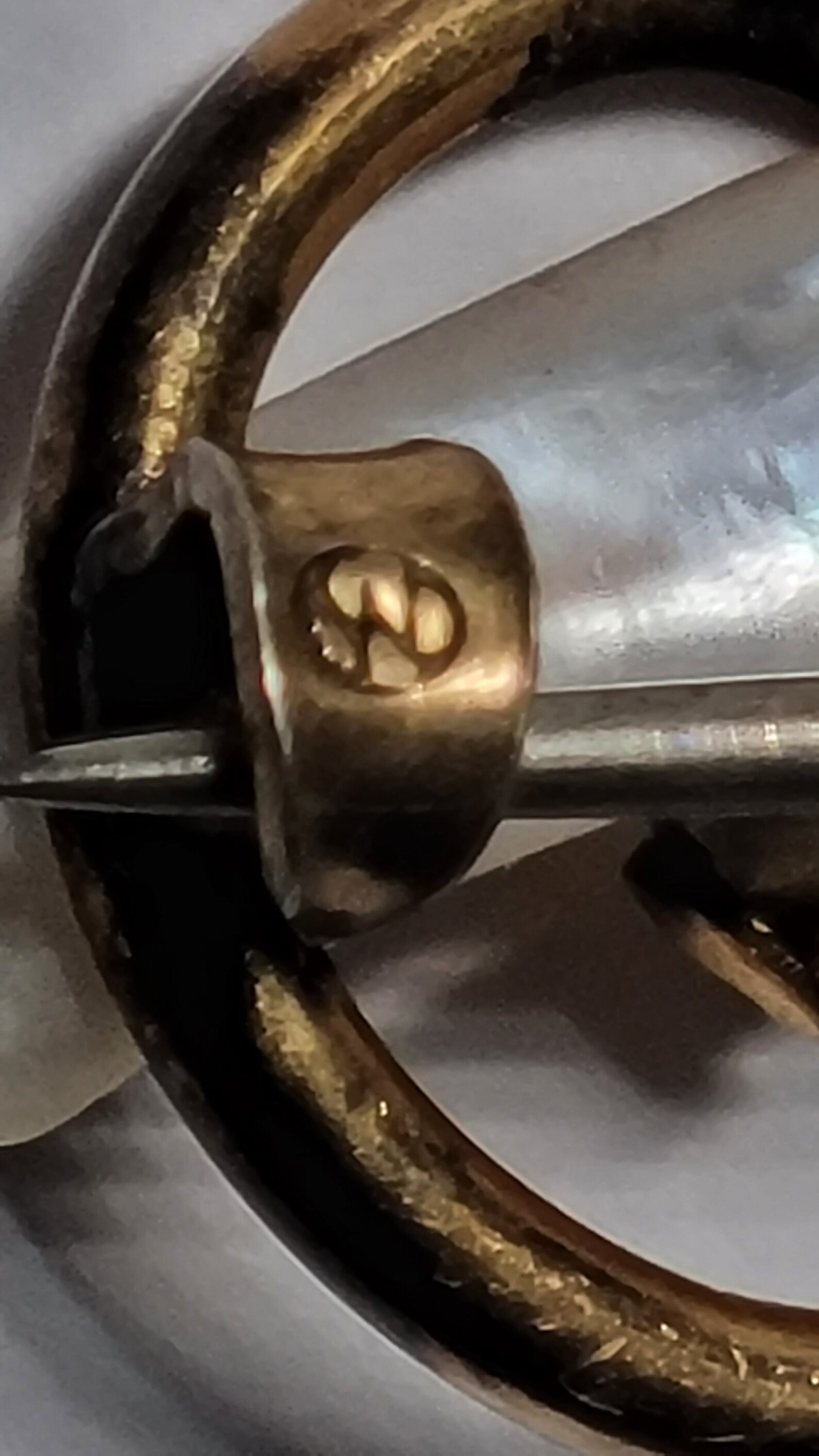 Gold Victorian Winard Wrap MOP Vintage Brooch Marked Engraved C Clasp ...