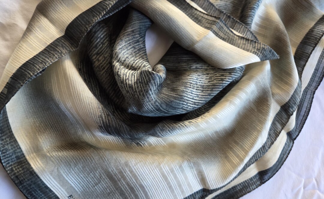 Moss Green Silk Scarf Ellen Tracy - Etsy