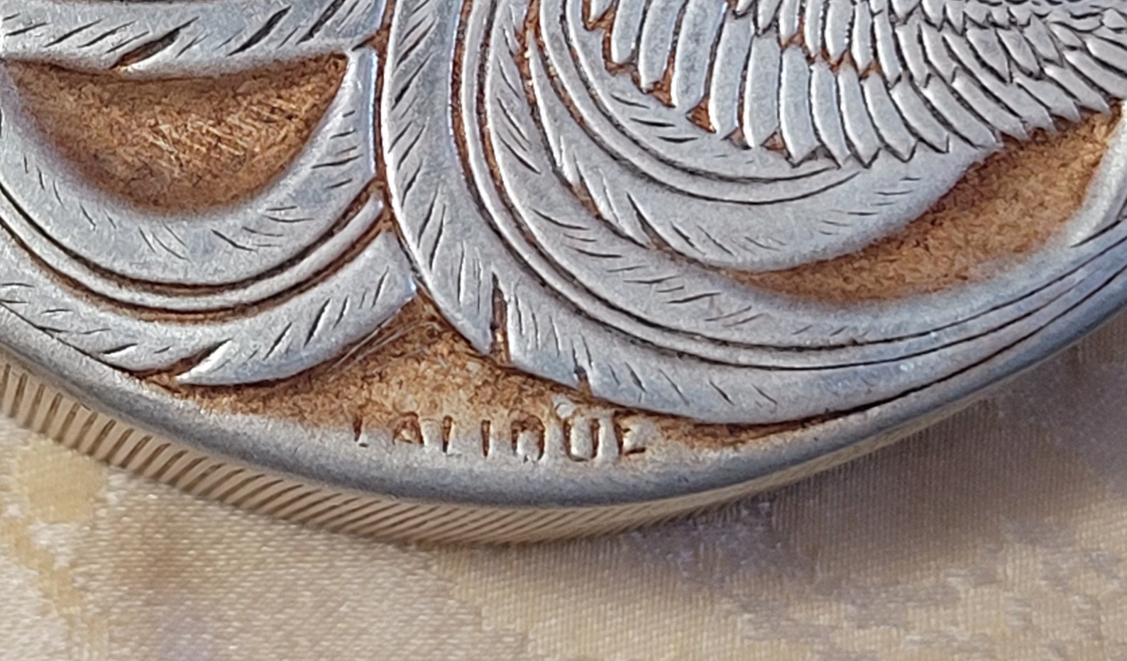 Lalique Designer Powder Tin Roger De Gallet Deco Container Box Aluminum ...