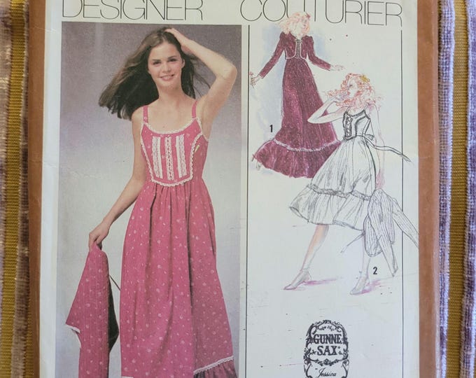 RESERVED - Gunne Sax Dress Pattern Simplicity 9350 Size 14 Miss Uncut ...