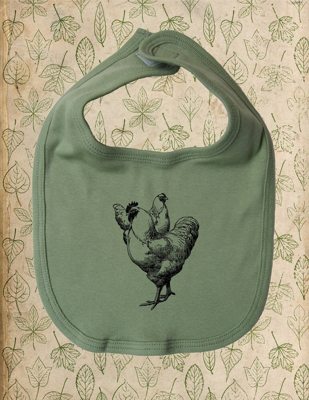 Organic Baby Bib Infant Chickens Rooster Hen Chick Bib Boy or Girl Made ...
