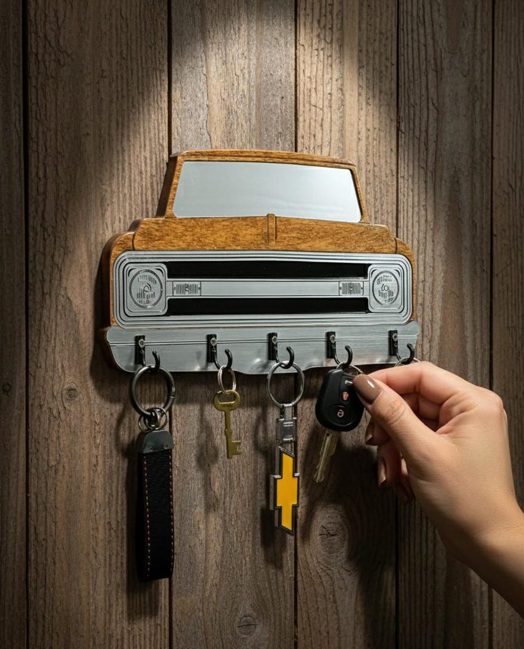 1970s Pickup Truck Key Holder - Classic C10 Key Organizer - Rustic ...