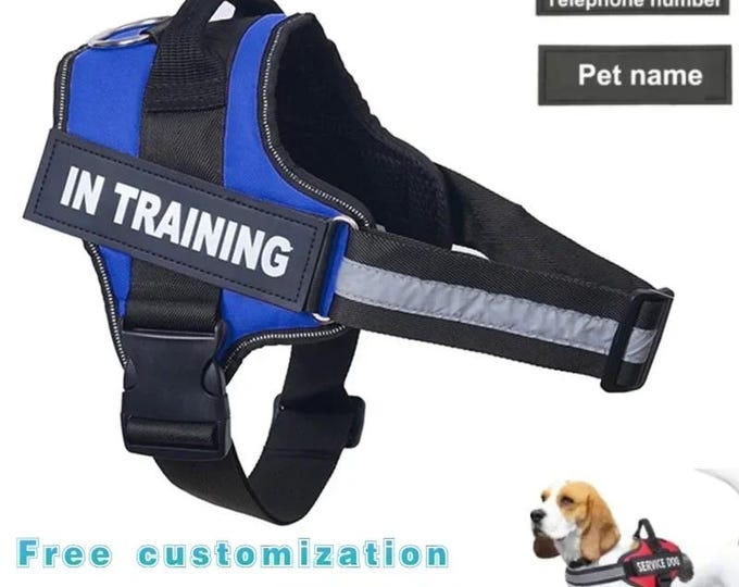 Custom Dog Harness With ID Patch: Reflective No-pull Pet Vest - Etsy