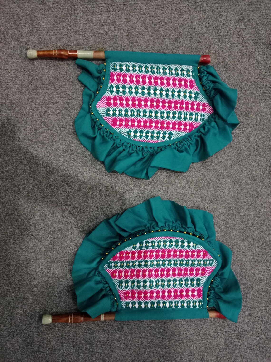 Handmade Traditional Embroidered Hand Fans | Decorative Wall Art ...