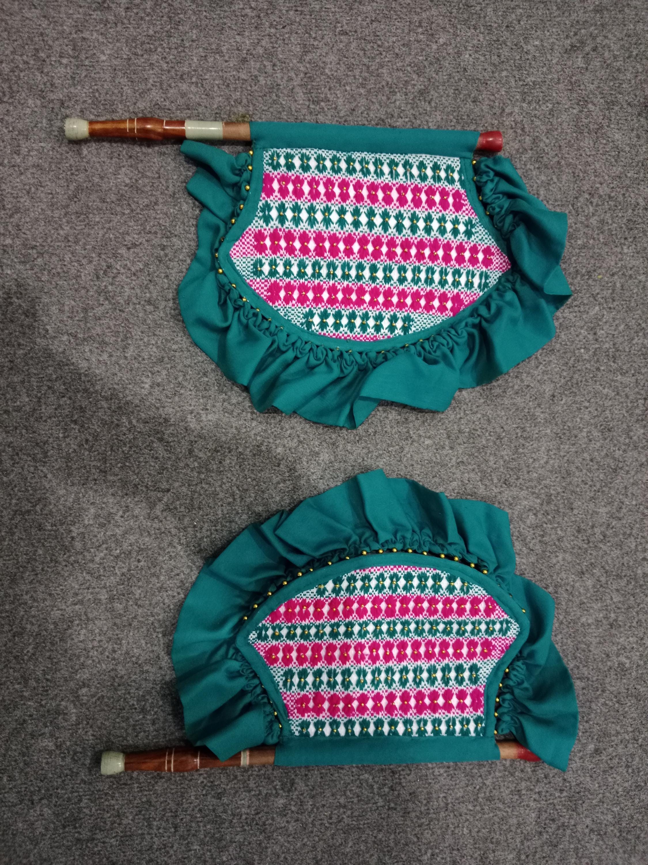 Handmade Traditional Embroidered Hand Fans | Decorative Wall Art ...