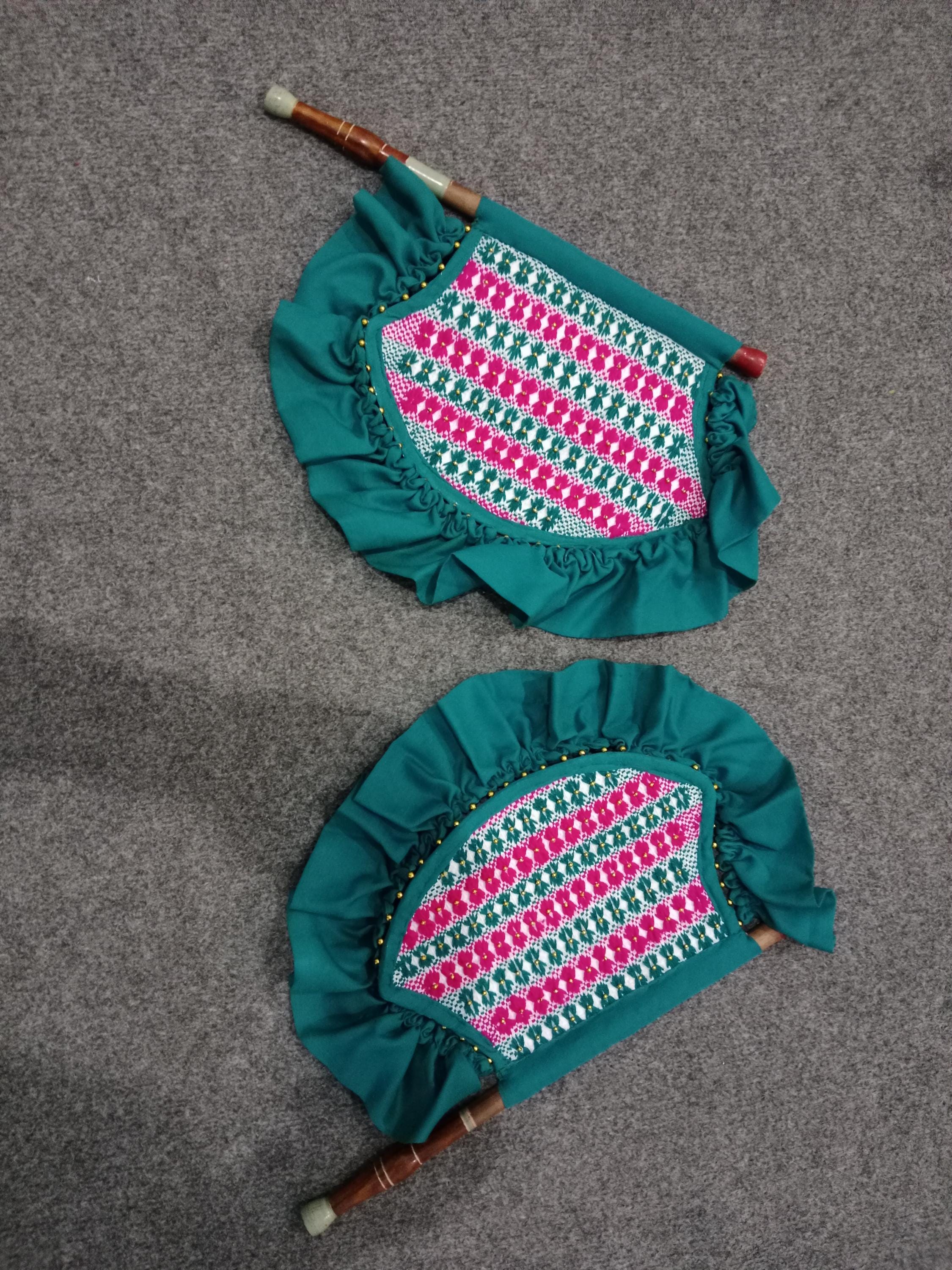 Handmade Traditional Embroidered Hand Fans | Decorative Wall Art ...