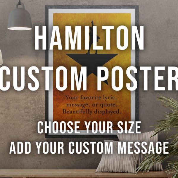 Hamilton Poster - Etsy