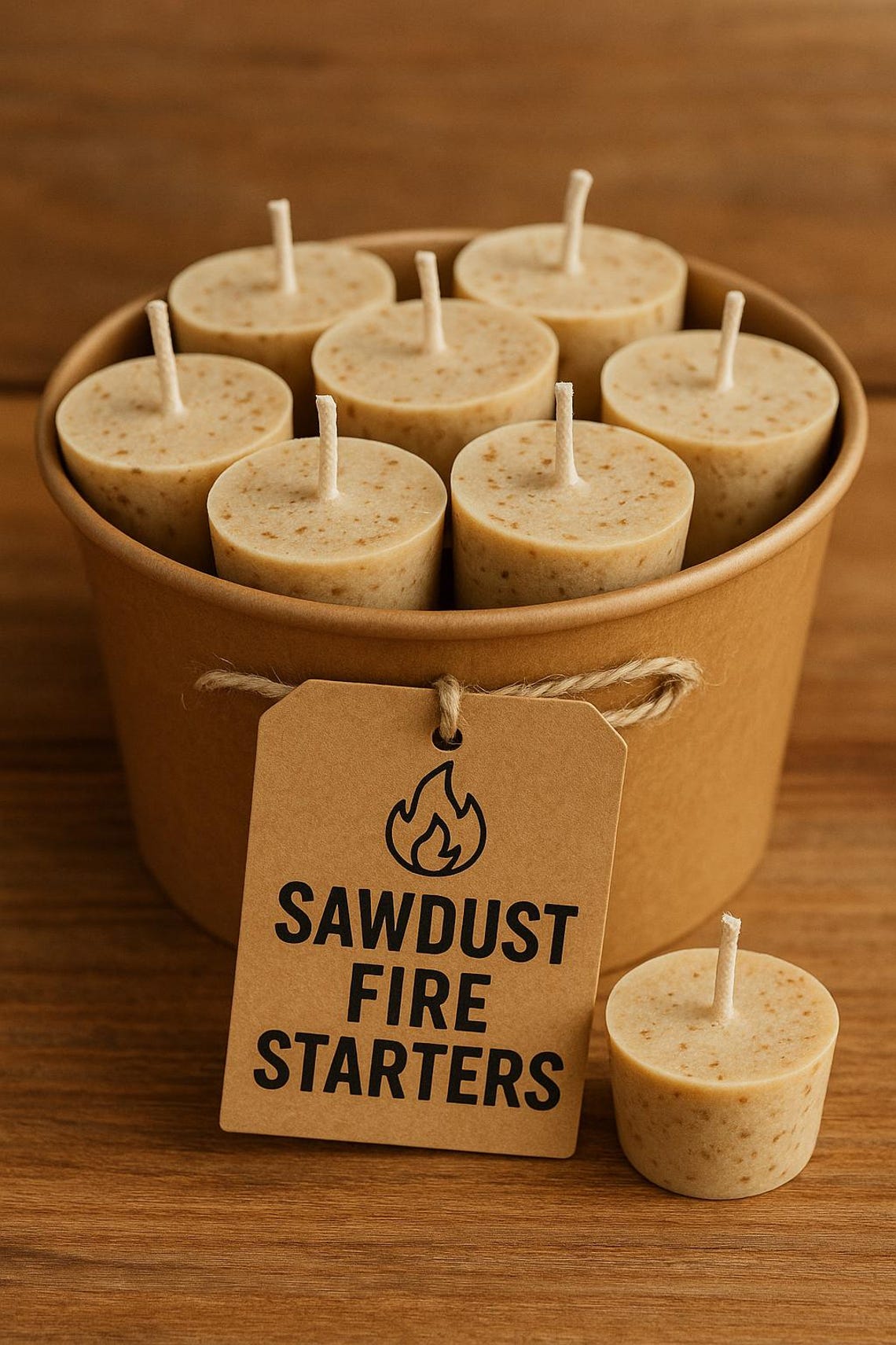 Handmade Fire Starters | Paraffin Wax & Plywood Sawdust | Camping ...