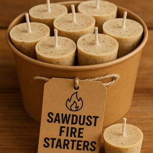 Handmade Fire Starters | Paraffin Wax & Plywood Sawdust | Camping ...