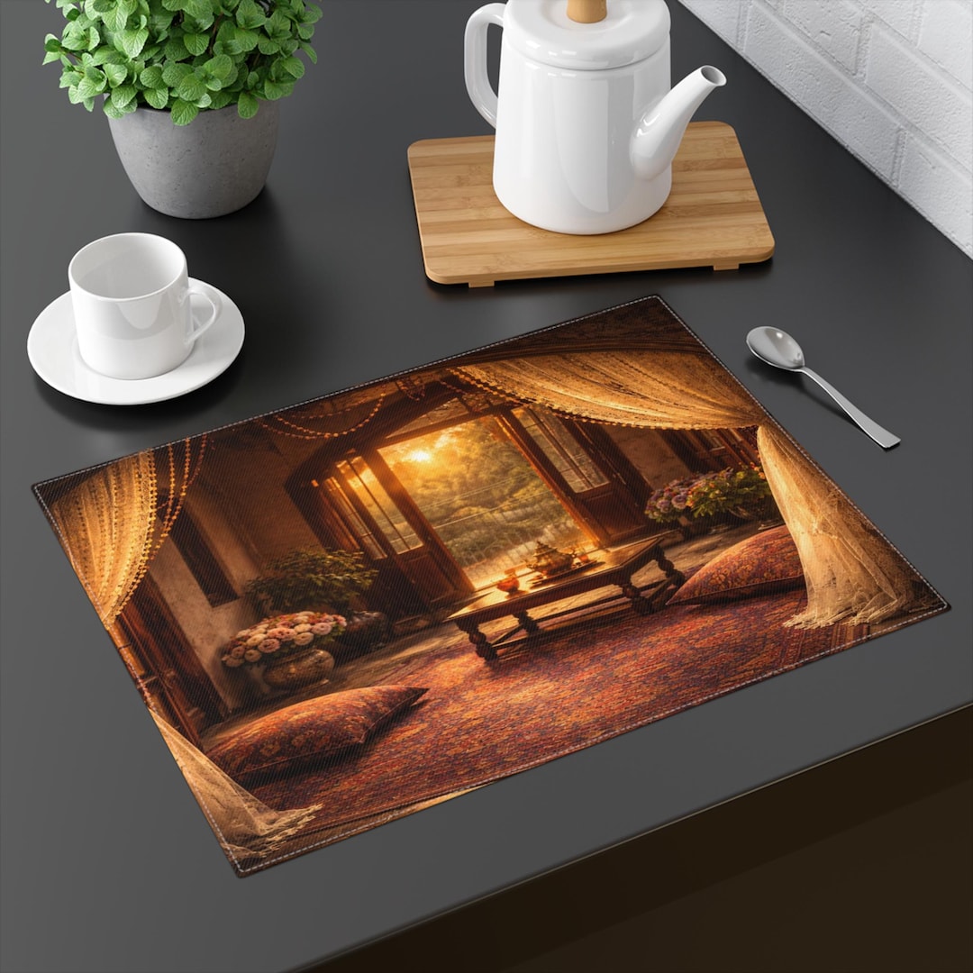 Persian Home Placemat, Warm Light, Nostalgia & Timeless Elegance - Etsy