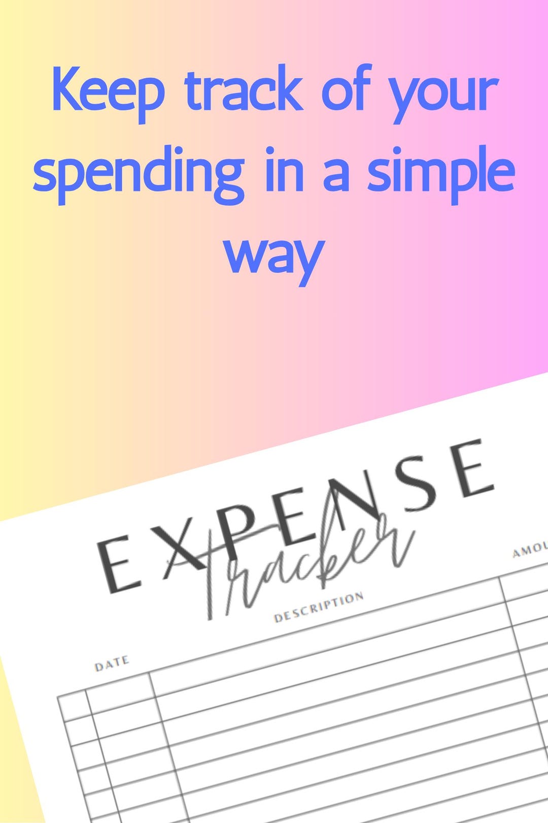 Printable Expense Tracker Digital Download - Budget Planner Spreadsheet ...