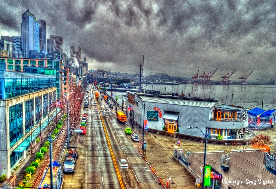 Rain in Seattle, Iconic Image of the City, Available In 5x7, 8x10 ...