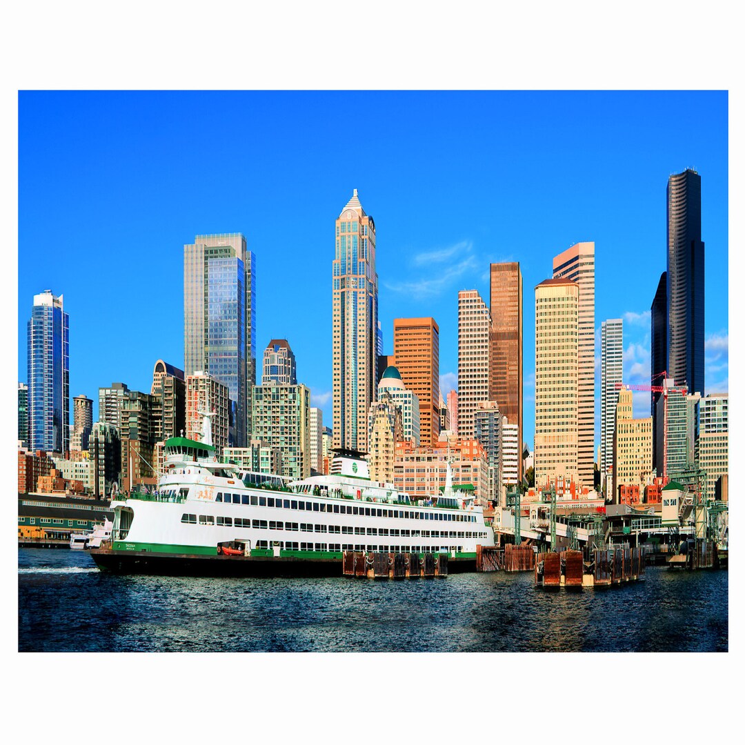 Seattle Waterfront Photograph: Super Ferry Fine Art Print - Etsy