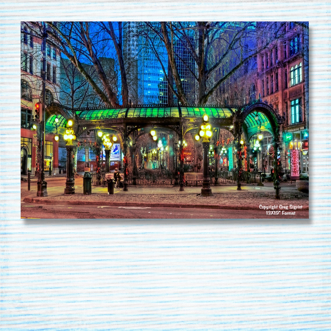 Seattles Iron Pergola at Night Fine Art Photograph Available - Etsy