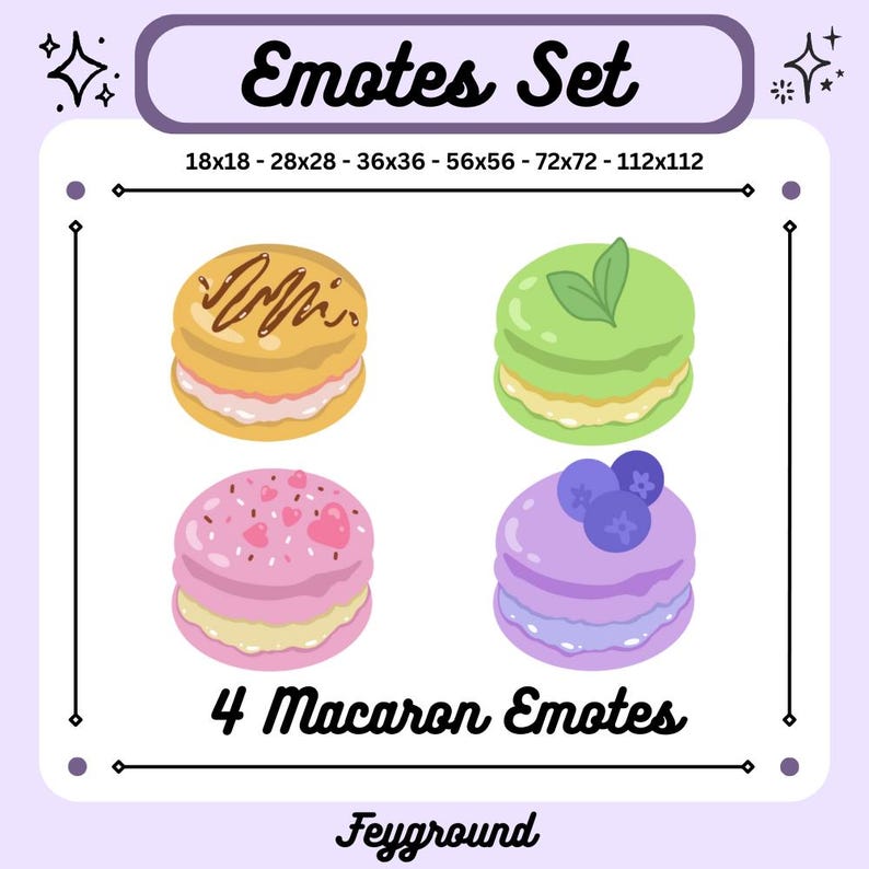 Macaron Emotes - Badges // Twitch Channelpoints // Twitch Badge ...