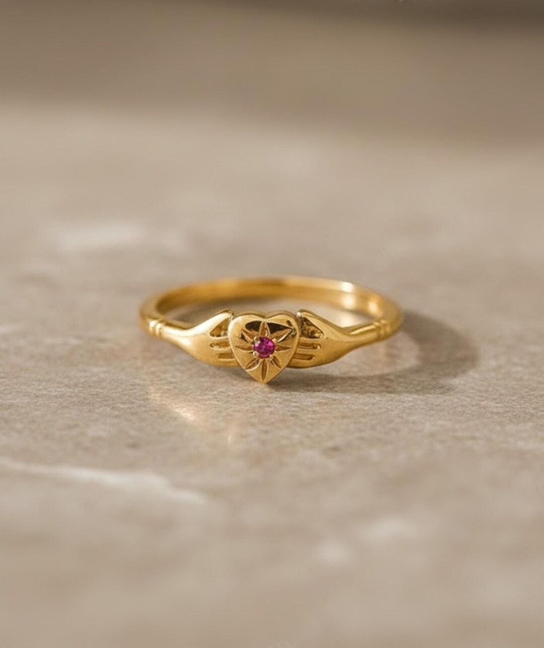 Tiny Celtic Irish Ring, Claddagh Ring, 925 Silver Round CZ Stone Ring ...