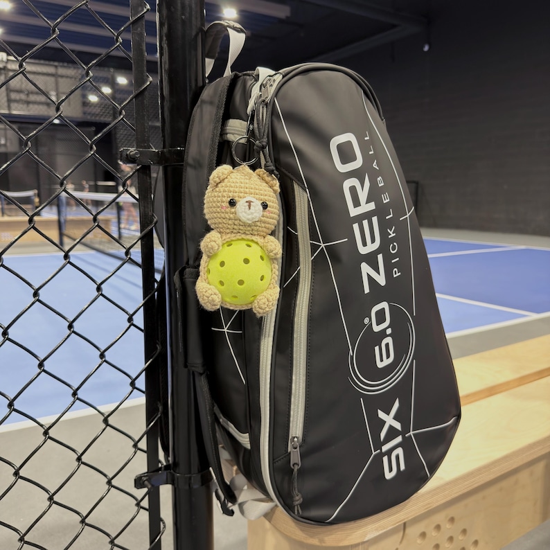Tennis & Pickleball Buddies Crochet Keychain - Etsy