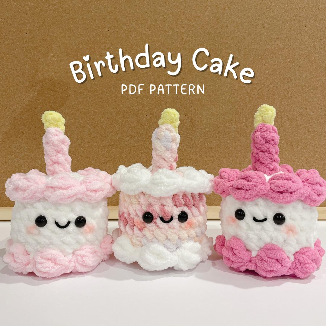 Birthday Cake Crochet Pattern PDF – Amigurumi Toy Cake – Beginner ...