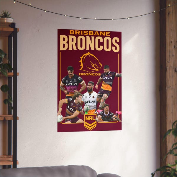 Brisbane Broncos Poster - Etsy Australia