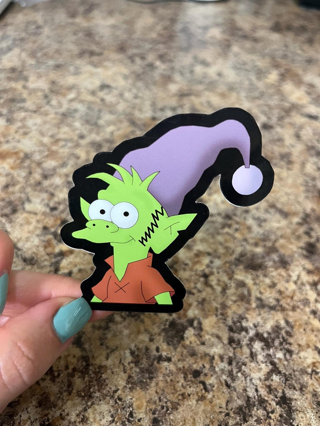 Elfo Disenchantment Vinyl Sticker 2.75"x2.5" – Green Elf Cartoon Chaos ...