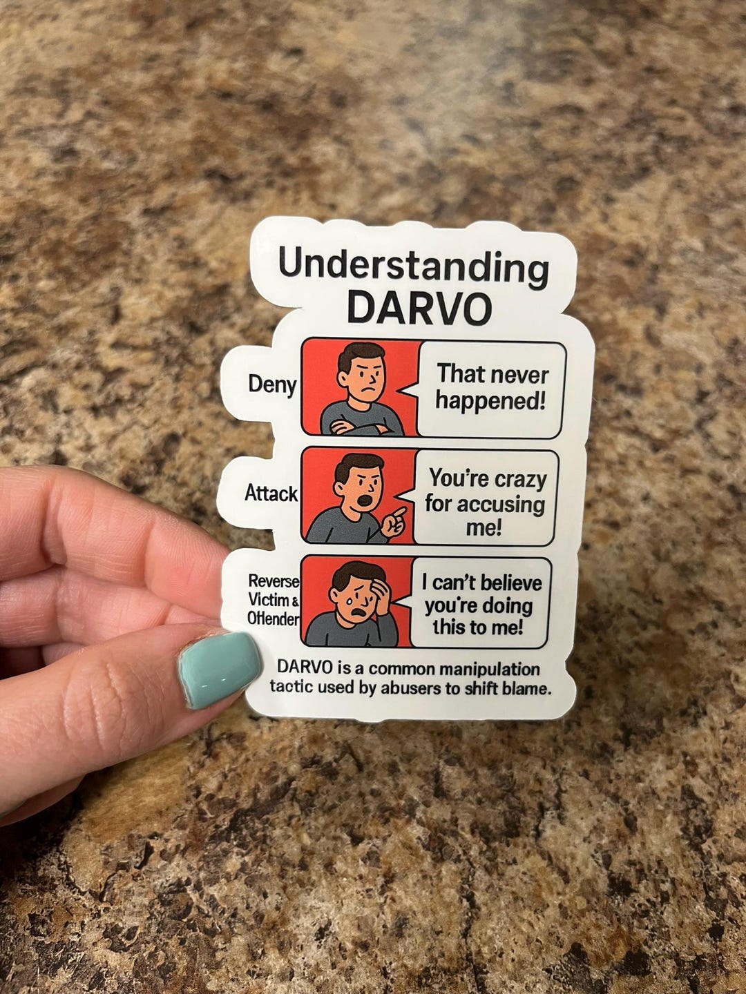 Understanding DARVO Sticker Narcissistic Abuse Awareness Manipulation ...