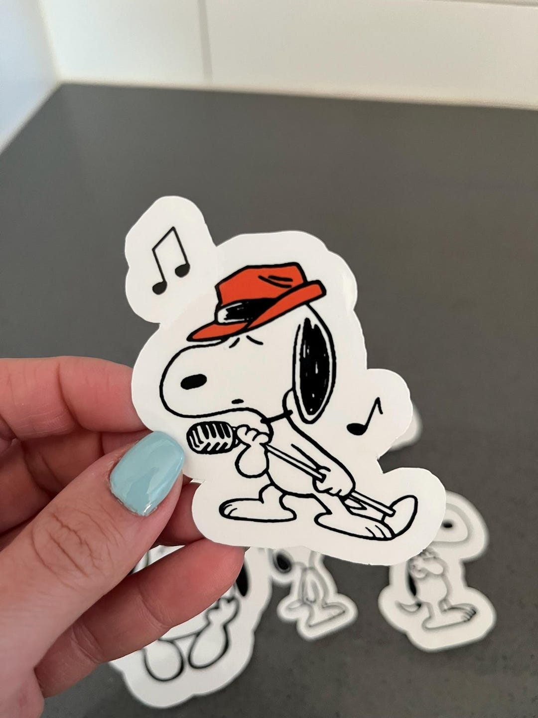 Snoopy Singing Sticker | Peanuts Sticker | Waterproof Vinyl Decal ...